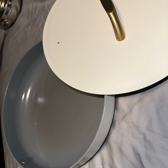 Kitchen | Elegant Gray And White Cookware With Gold Handle | Poshmark